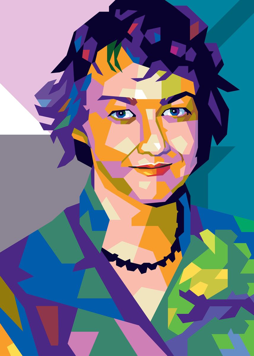 'Flannery OConnor' Poster, picture, metal print, paint by Erick Sato ...