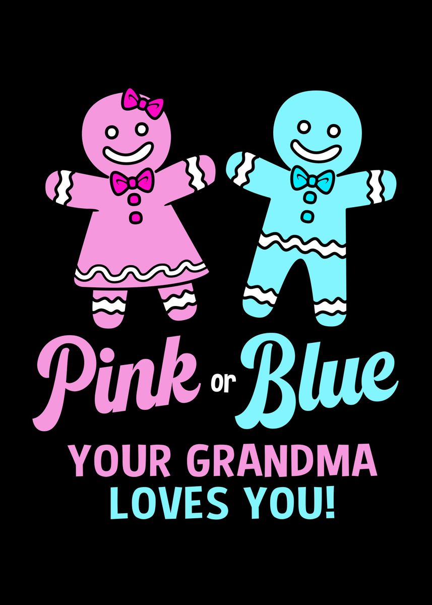 'Pink Or Blue Grandma' Poster, picture, metal print, paint by ...