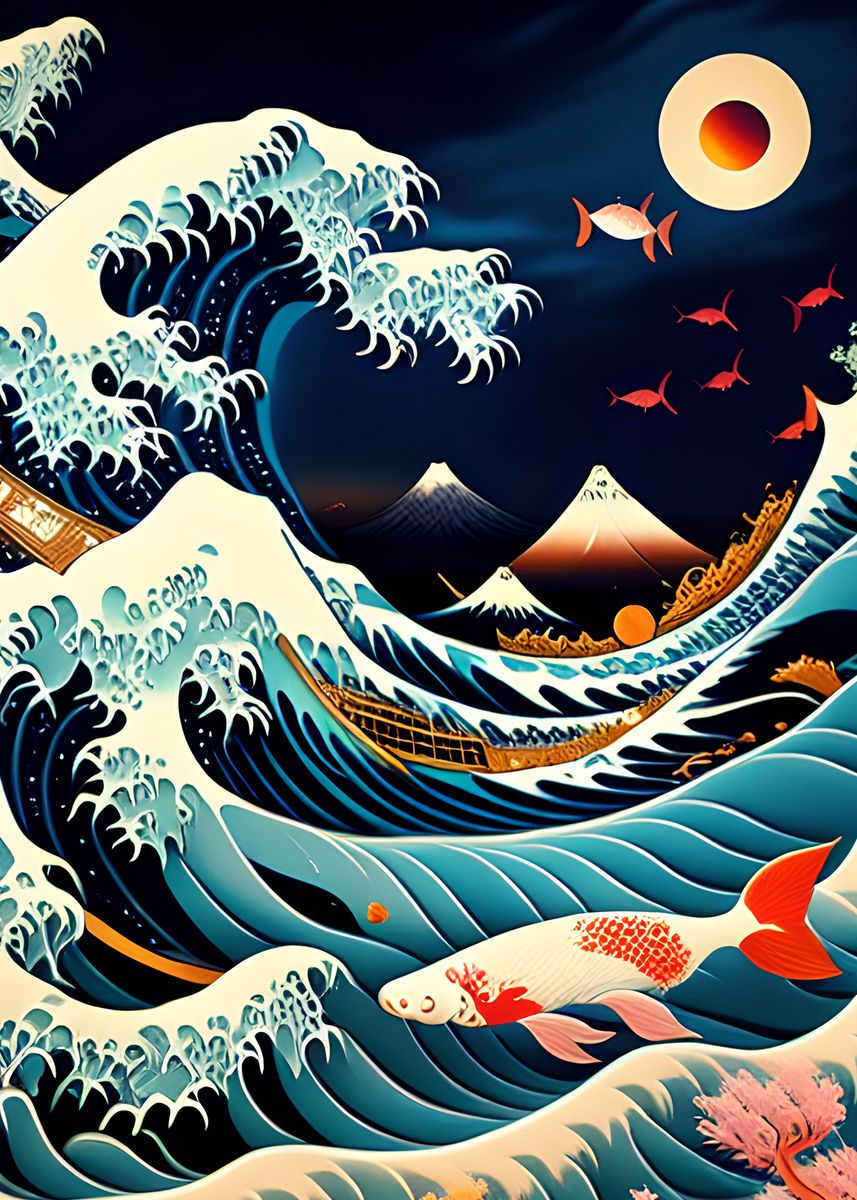 'Sunrise' Poster, picture, metal print, paint by Blackman Studio | Displate