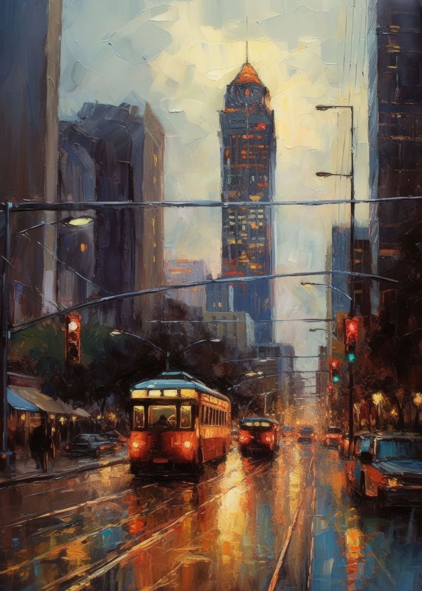 'Atlanta Art USA' Poster, picture, metal print, paint by Usama Design ...