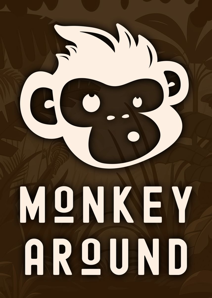 'Monkey Around' Poster, picture, metal print, paint by 84PixelDesign ...