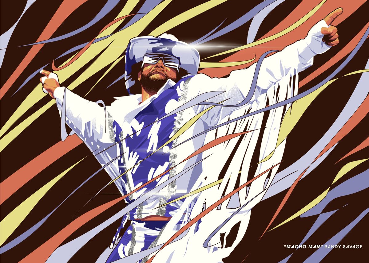 'Macho Man Randy Savage' Poster by Ricky Caneso Jr | Displate