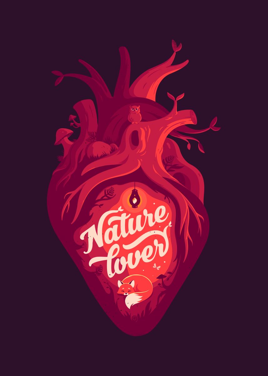 'Nature Lover' Poster, picture, metal print, paint by The Wild Path ...