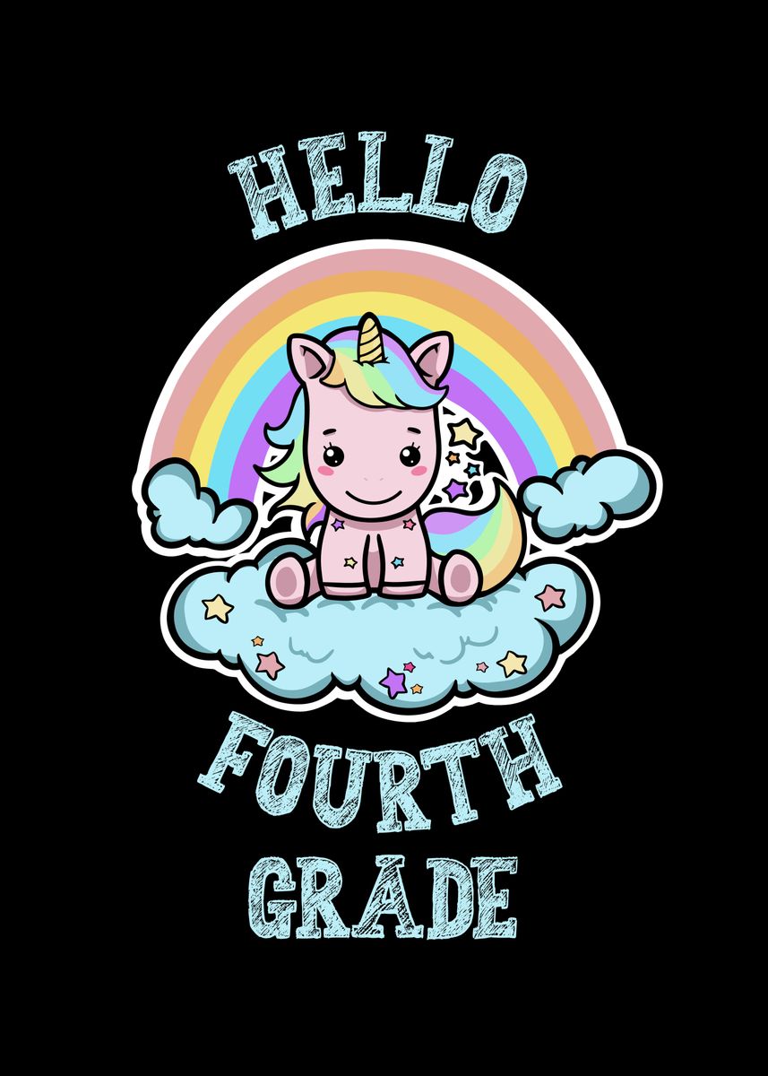 'Hello Fourth Grade Back to' Poster by MaximusDesigns | Displate