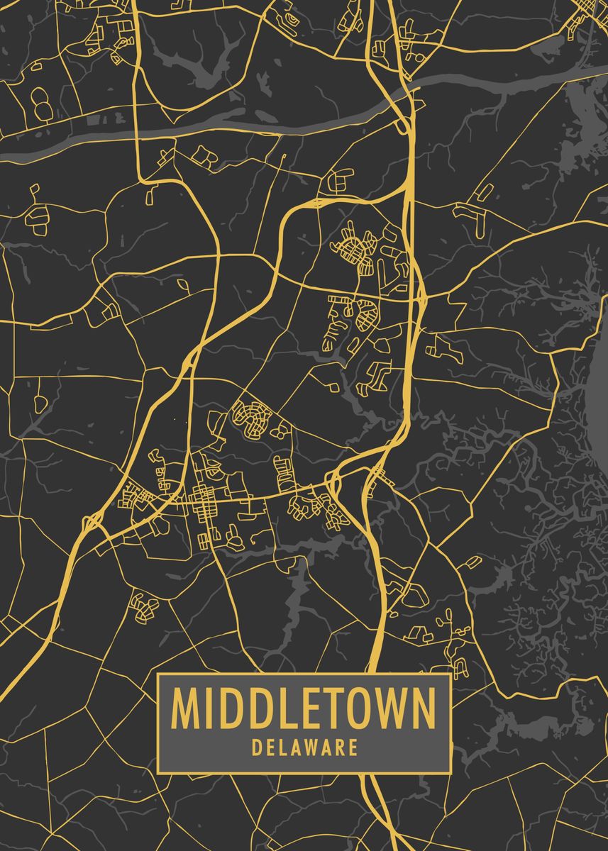 'Middletown Delaware' Poster, picture, metal print, paint by Miracle ...