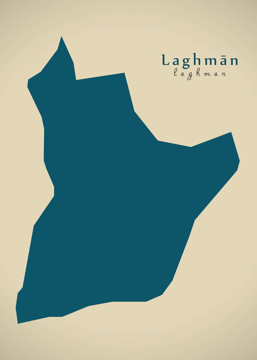 'Laghman province map' Poster, picture, metal print, paint by Ingo ...