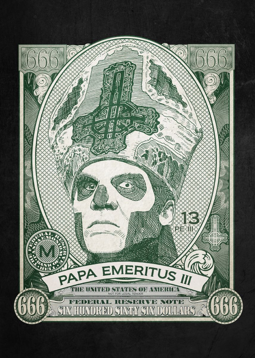 'Papa Emeritus III' Poster, picture, metal print, paint by Ghost | Displate