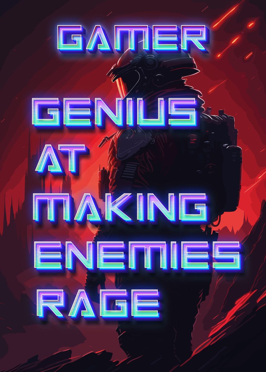 'Gaming Room Gaming Quote' Poster, picture, metal print, paint by ...