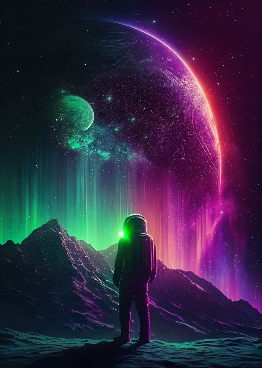 'Spaceman ' Poster, picture, metal print, paint by Ians Creative | Displate