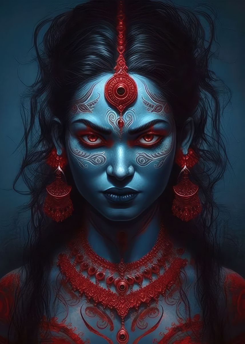 'Kali' Poster, picture, metal print, paint by RosaliasArt | Displate