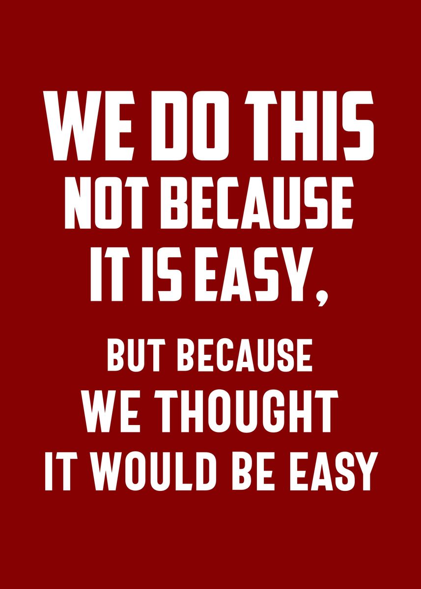 'we do this' Poster by ISSAM OUARDI | Displate