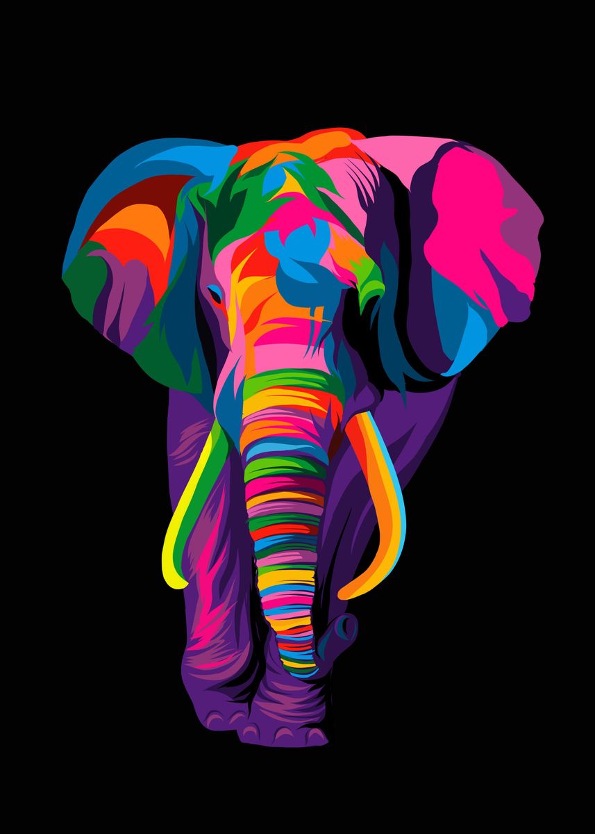 'Elephant' Poster, picture, metal print, paint by Le Duc Hiep | Displate
