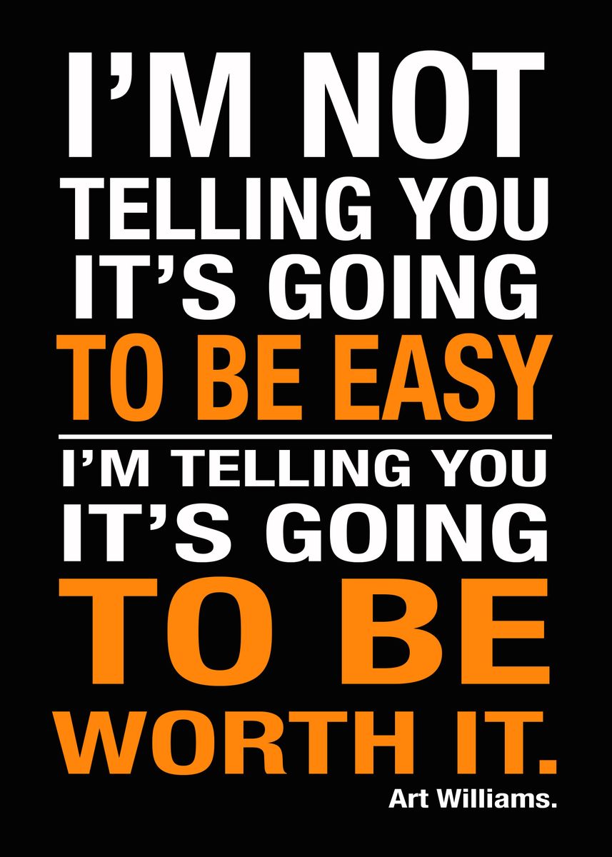 'Art Williams Motivationnal' Poster, picture, metal print, paint by QTK ...