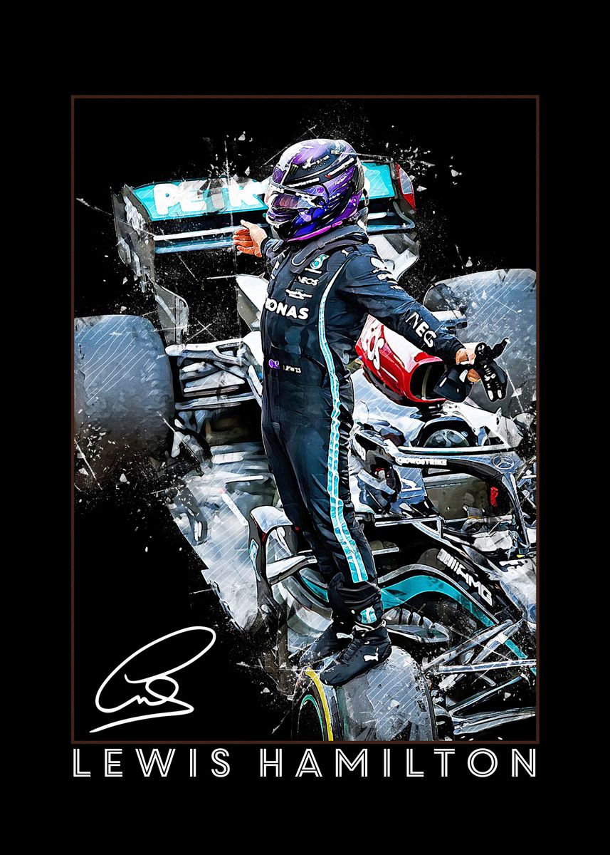'Lewis Hamilton ' Poster by Joyce Louisa | Displate