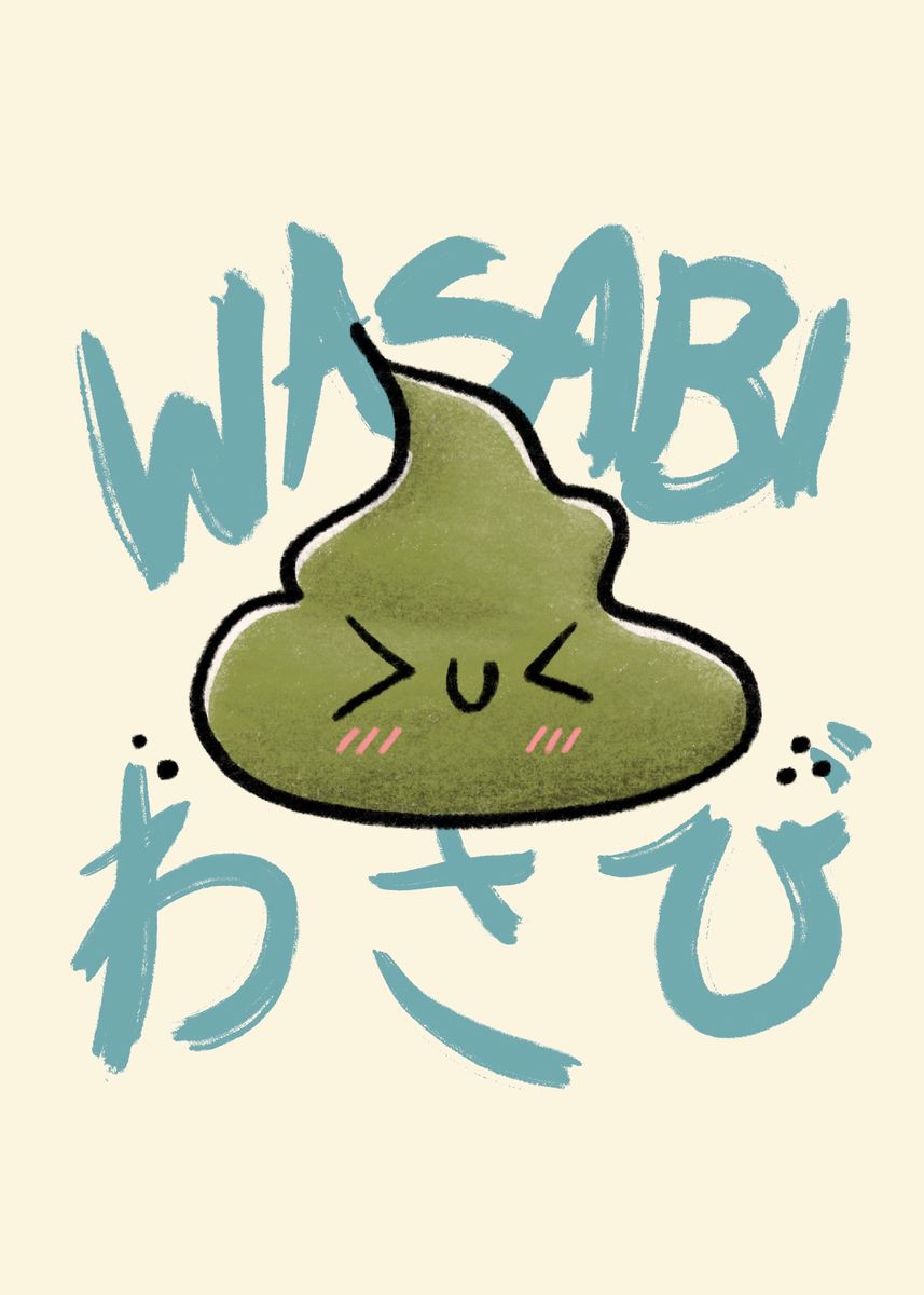 'Cute Wasabi' Poster by Hitsuji | Displate
