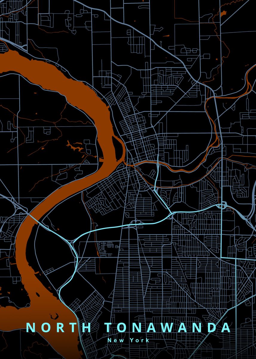 'North Tonawanda' Poster, picture, metal print, paint by Deeo | Displate