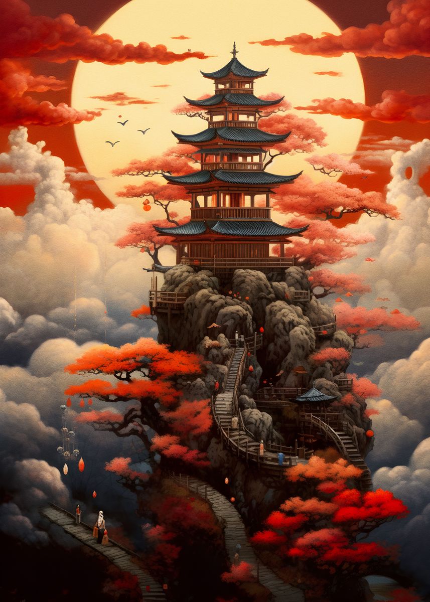 'fantasy landscape 39' Poster, picture, metal print, paint by Muhammad ...