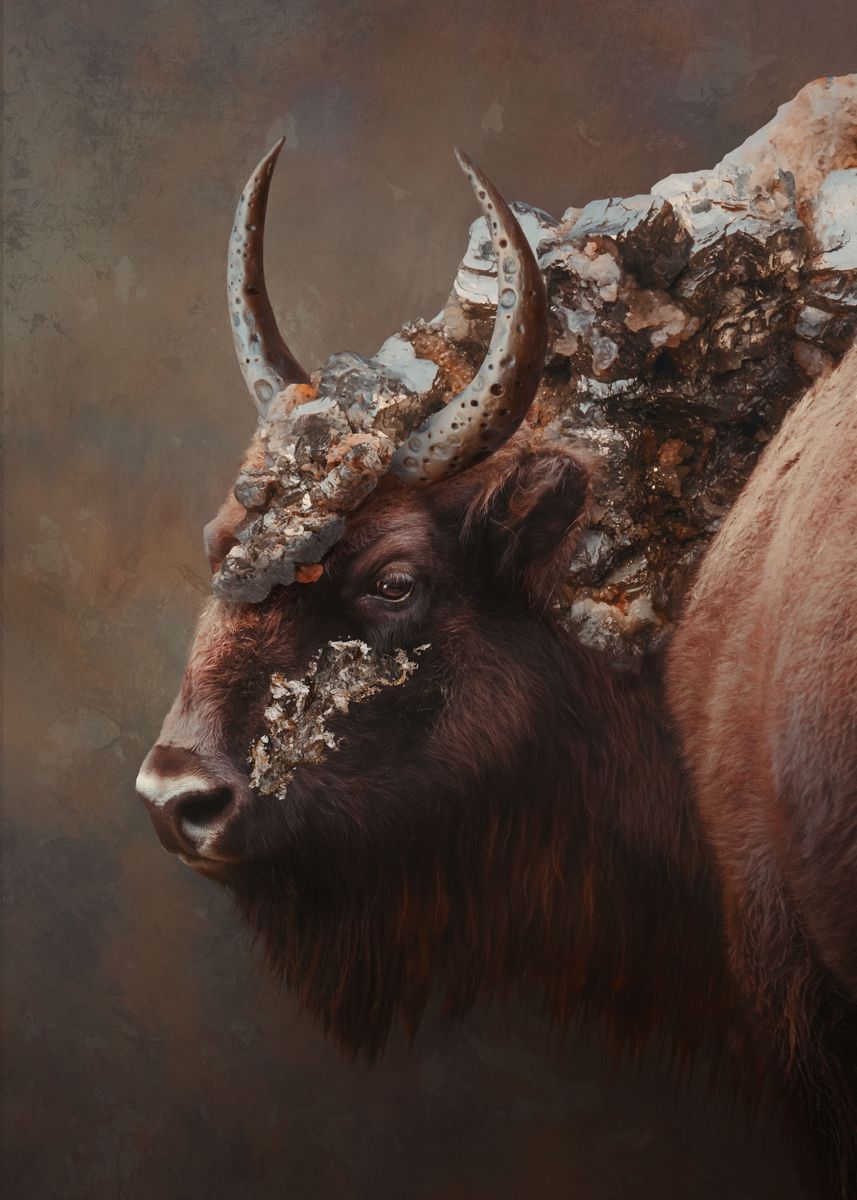 'Iron Bison' Poster by Sarah Burge | Displate
