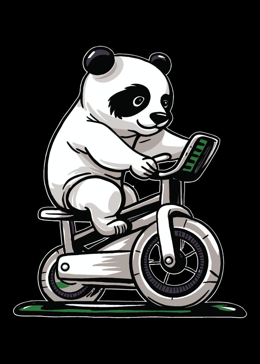 'Indoor Cycling' Poster, picture, metal print, paint by CrazySquirrel ...