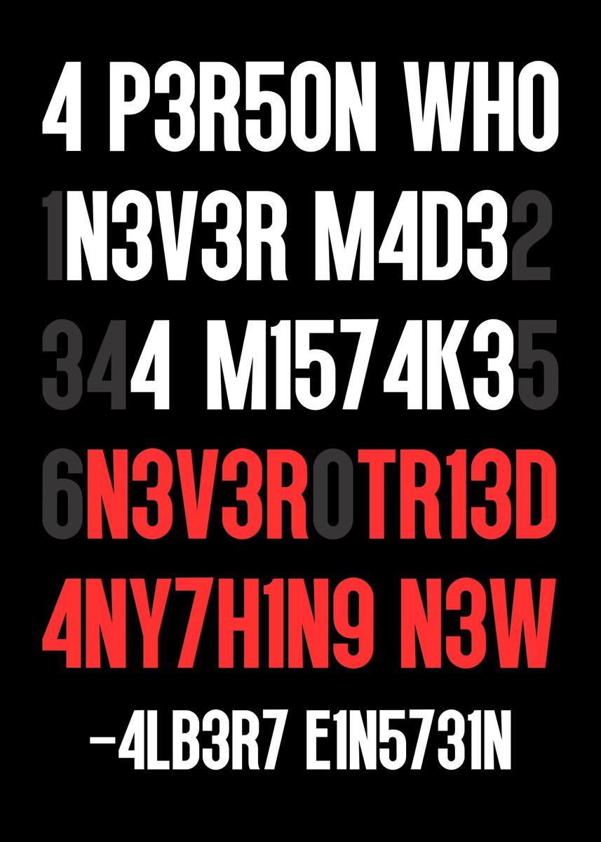 'Albert Einstein Quotes' Poster, picture, metal print, paint by Nae ...