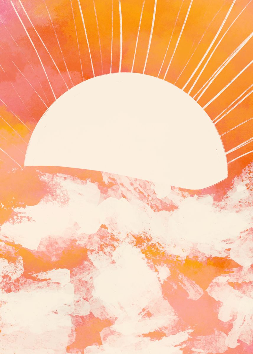 'Colorful Sun Painting' Poster, picture, metal print, paint by ...