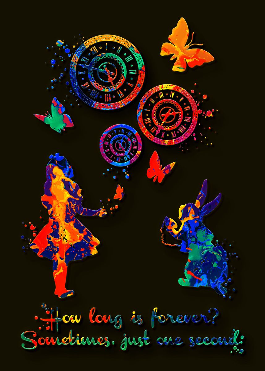 'How long is forever' Poster, picture, metal print, paint by Denis ...