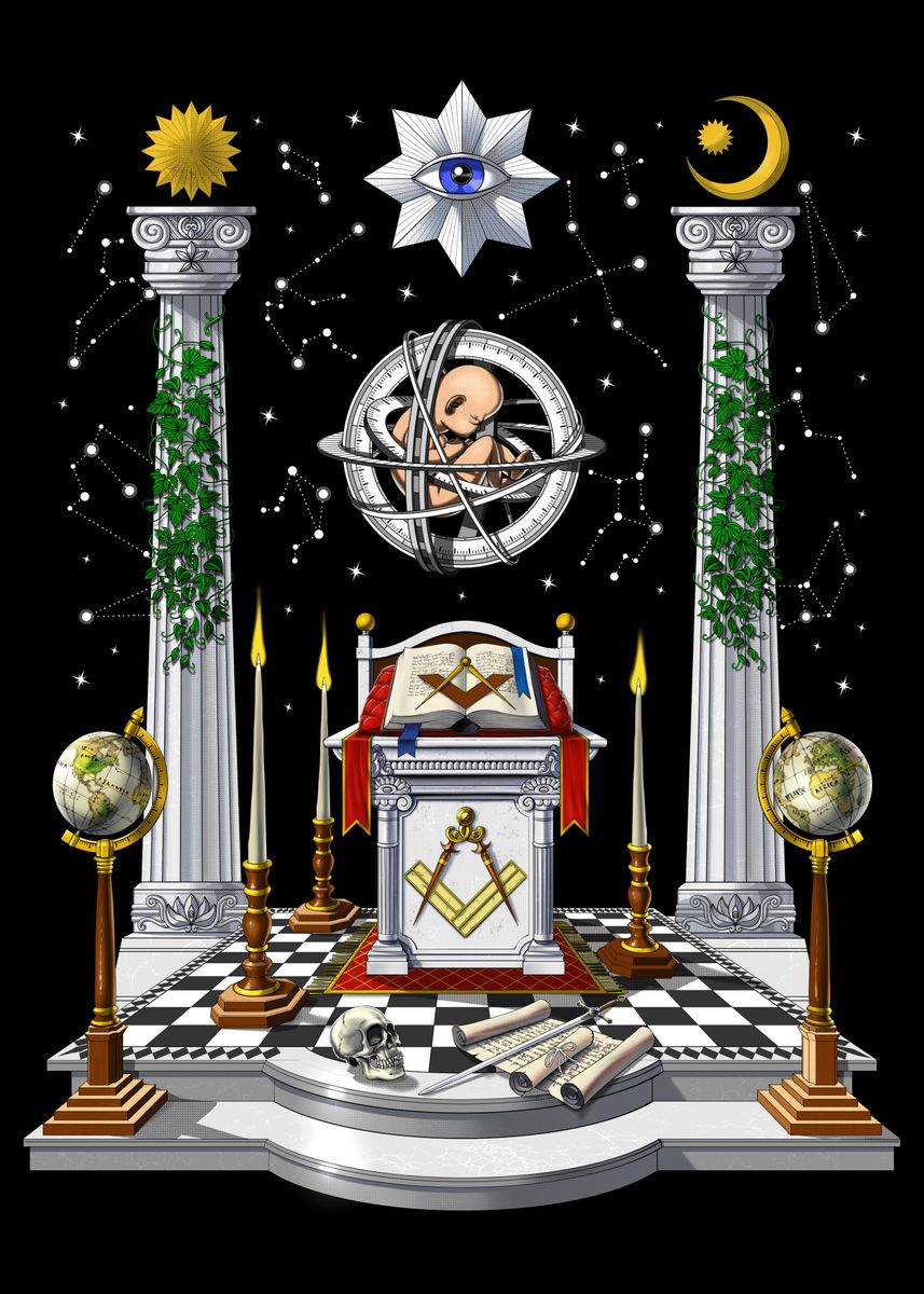 'Masonic Lodge Altar' Poster, picture, metal print, paint by ...