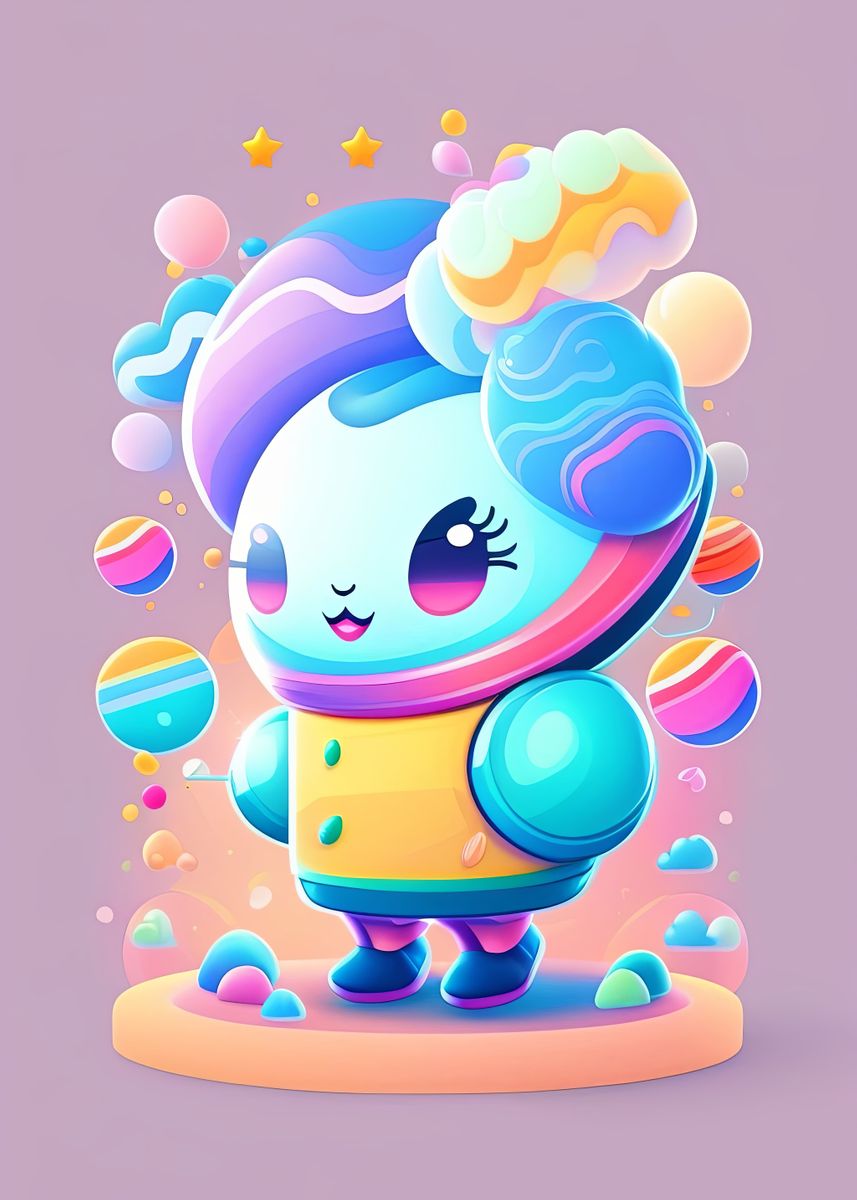 'Cartoon candy monster' Poster, picture, metal print, paint by NAMA ...