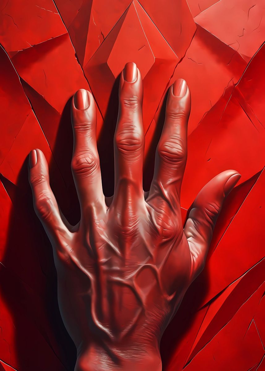 'Hand of the red witch' Poster, picture, metal print, paint by Echelon ...