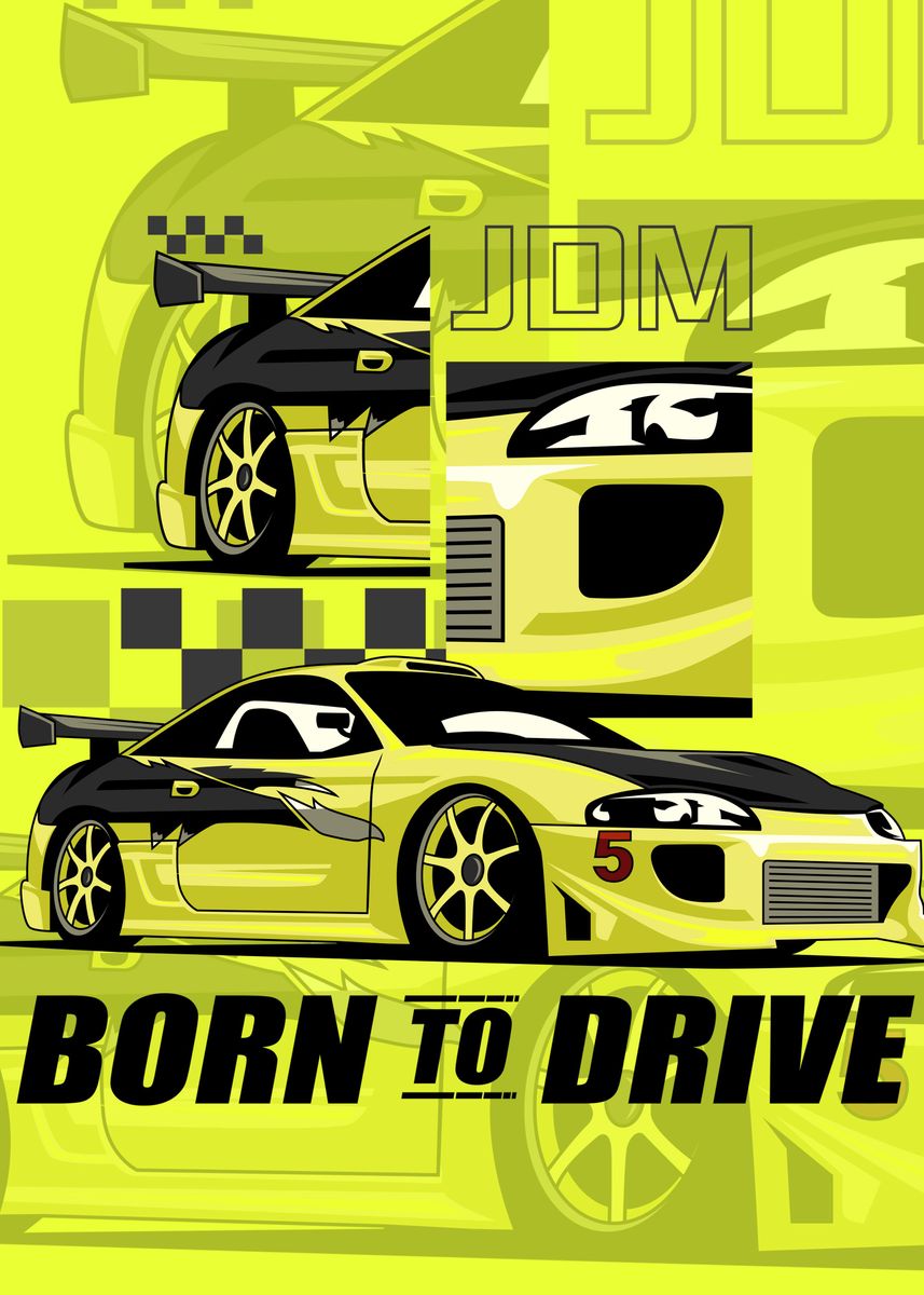 'Born to Drive' Poster, picture, metal print, paint by Iqbal harris ...