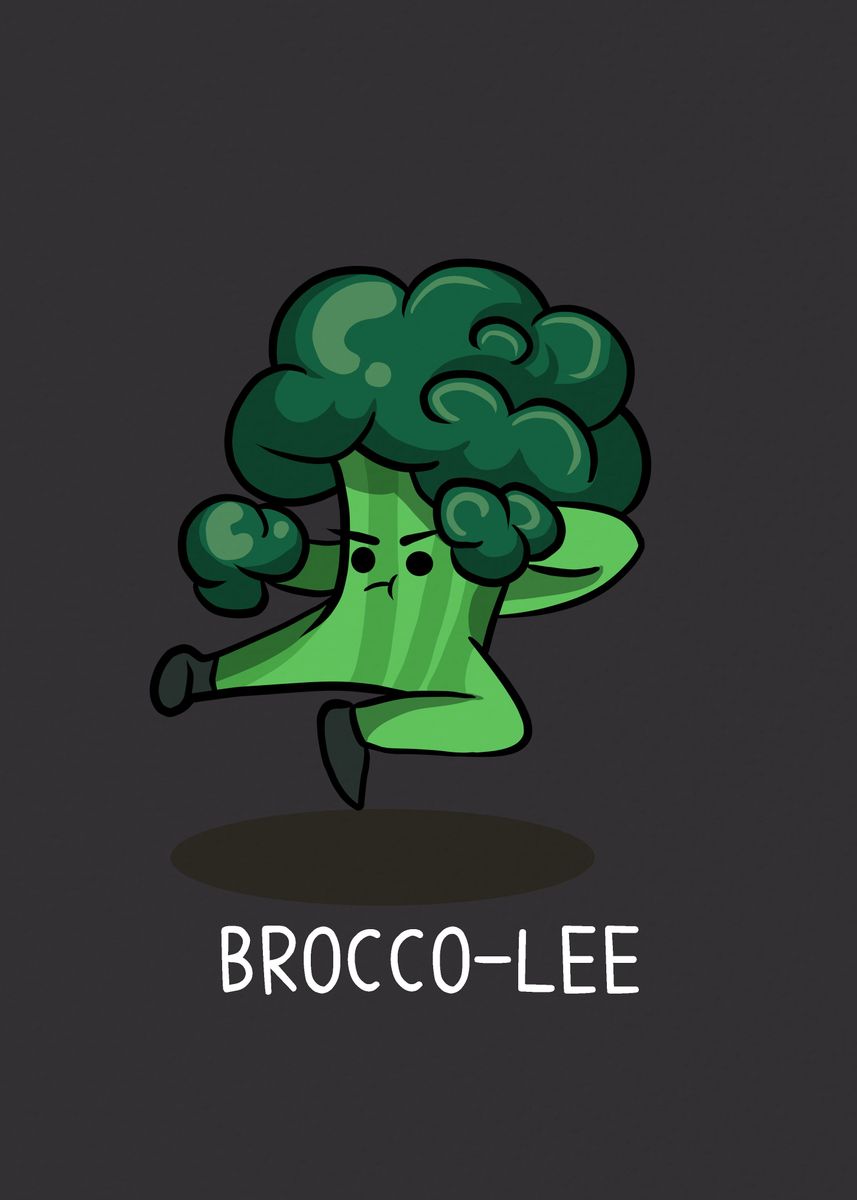 'Brocco Lee Funny Pun' Poster, picture, metal print, paint by Autophil ...