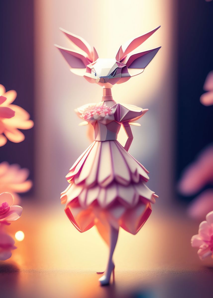 'Origami character' Poster, picture, metal print, paint by NAMA | Displate