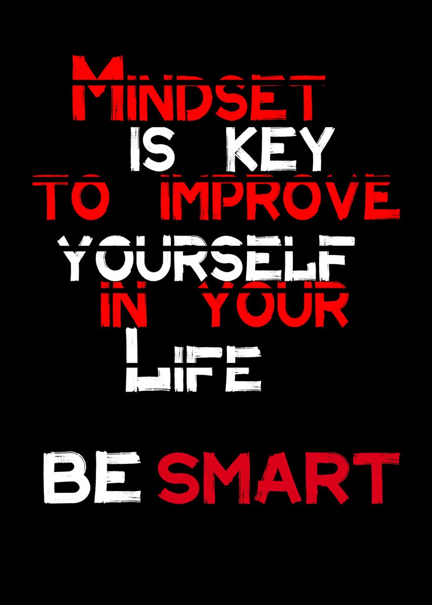 'Mindset is the key' Poster by PrintYourDigitals | Displate