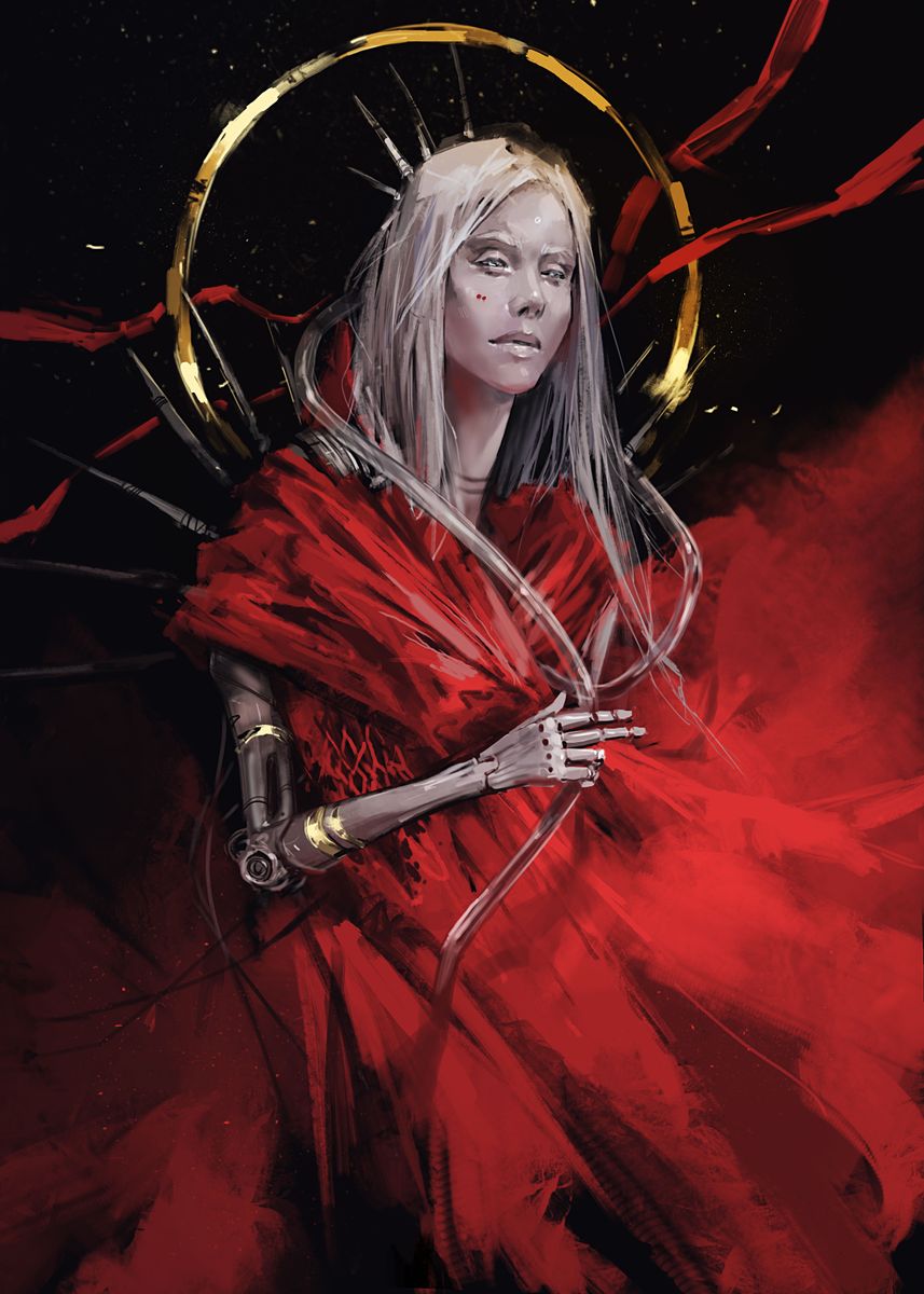 'Red Queen' Poster, picture, metal print, paint by NinjaJo | Displate