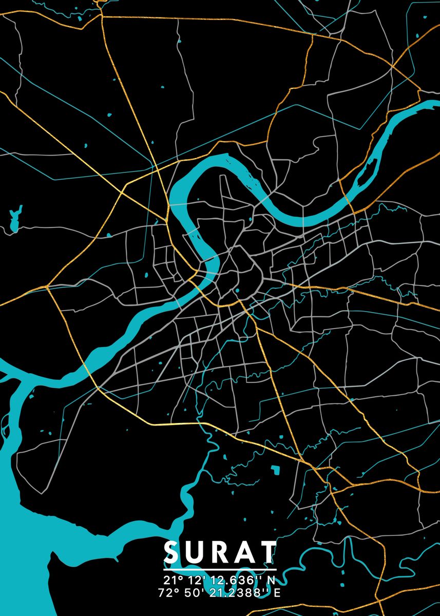 'Surat Gujarat India' Poster, picture, metal print, paint by Clayborne ...