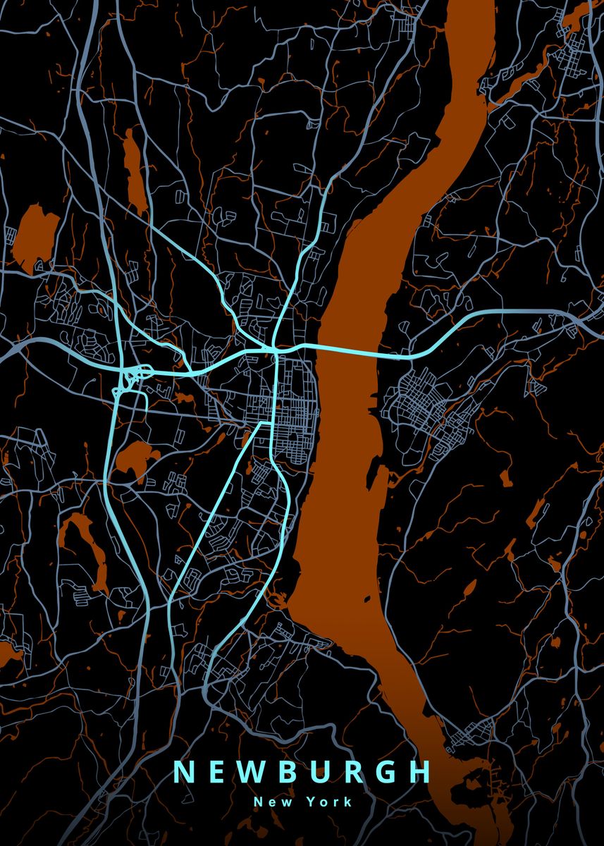 'Newburgh' Poster, picture, metal print, paint by Deeo | Displate