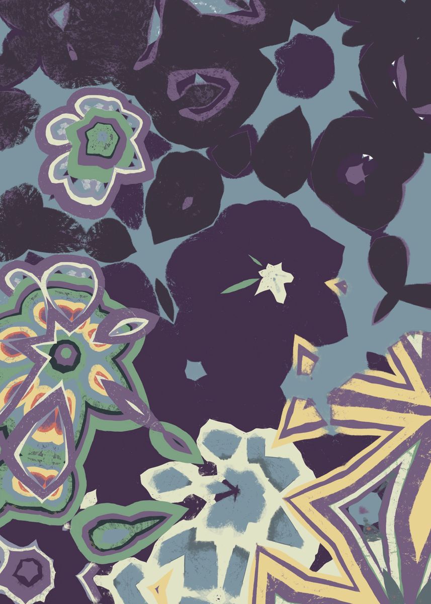 'Piece 2' Poster, picture, metal print, paint by Jash Jhaveri | Displate