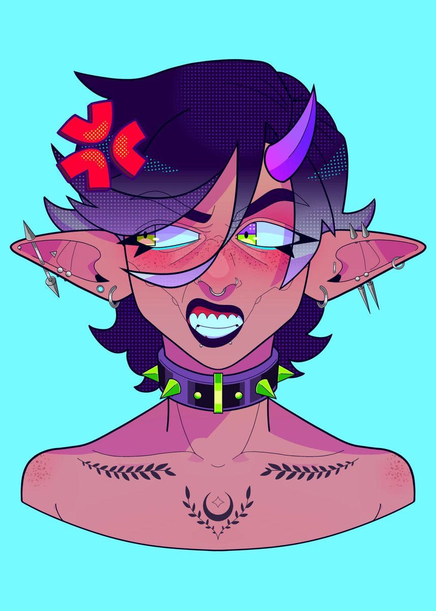 'Cute Angry Demon' Poster by KotMelon | Displate