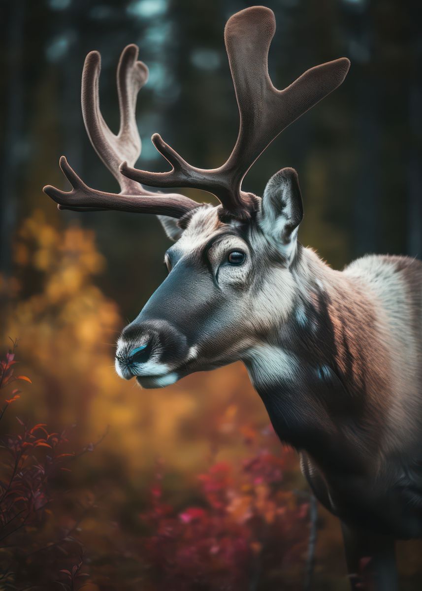 'Graceful caribou' Poster, picture, metal print, paint by Zooscape ...