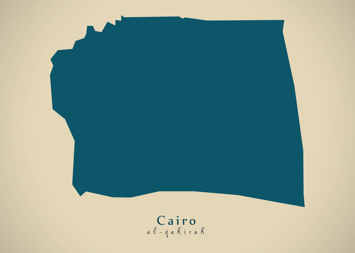 'Cairo governorate map' Poster by Ingo Menhard | Displate