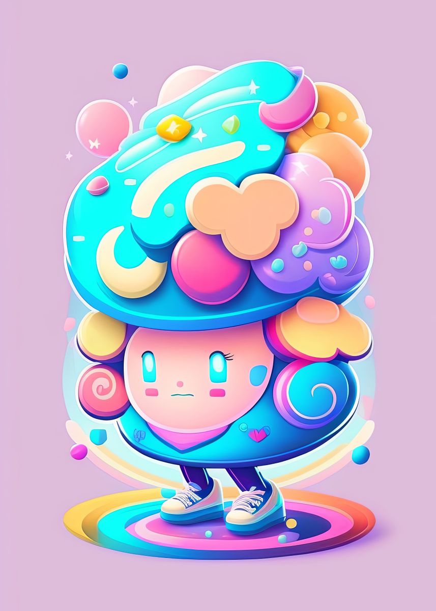 'Candy monster' Poster, picture, metal print, paint by NAMA | Displate