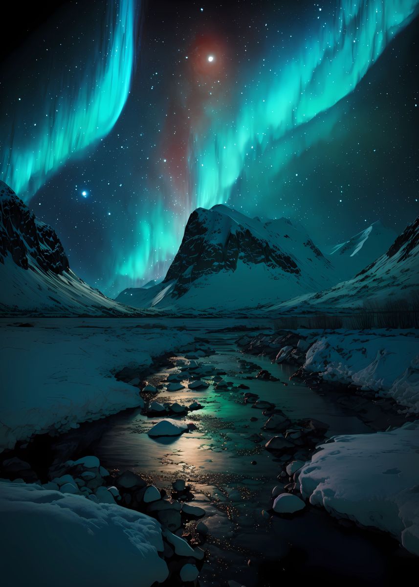 'Stunning Northen Lights' Poster by Epsilite | Displate