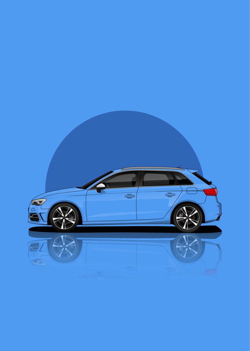 'Art Car Audi RS3' Poster, picture, metal print, paint by Dodi Firdaus ...