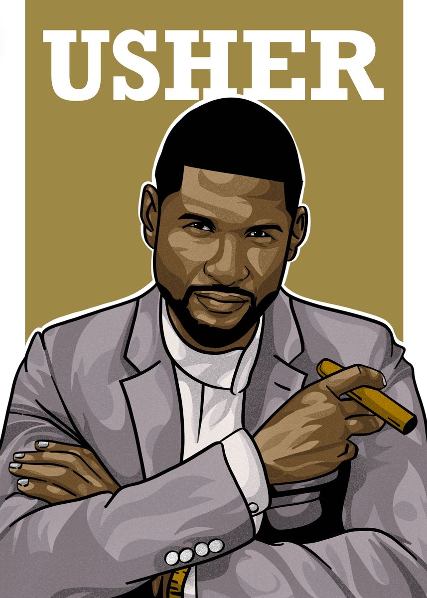'Usher ' Poster, picture, metal print, paint by Imad Madd | Displate