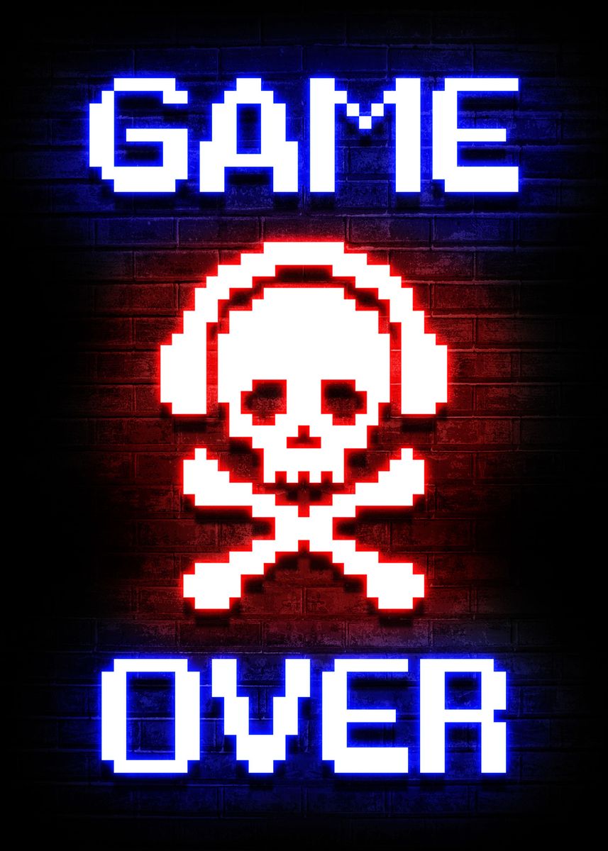 'Game Over' Poster by Black Four | Displate