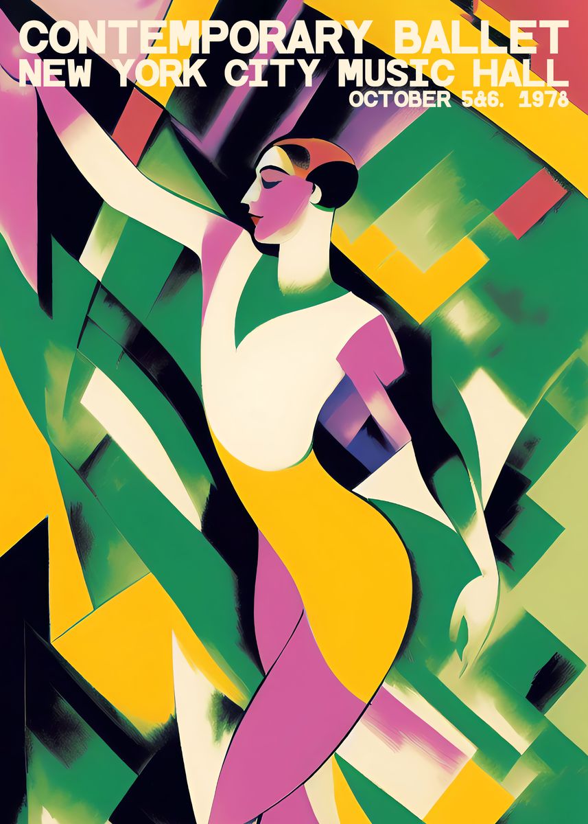 'Retro New York City Ballet' Poster by BluePinkPanther | Displate