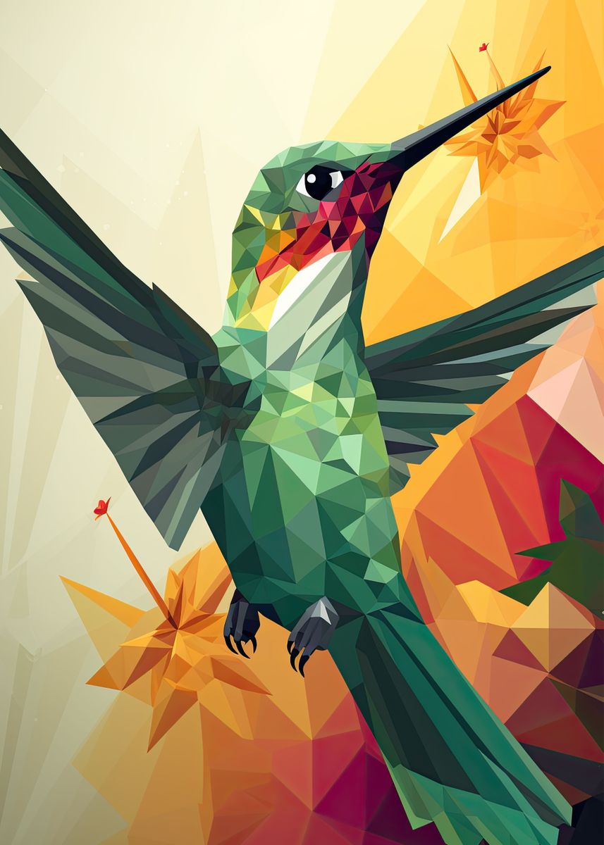 'Vector Hummingbird' Poster by Wolf Design Studios | Displate