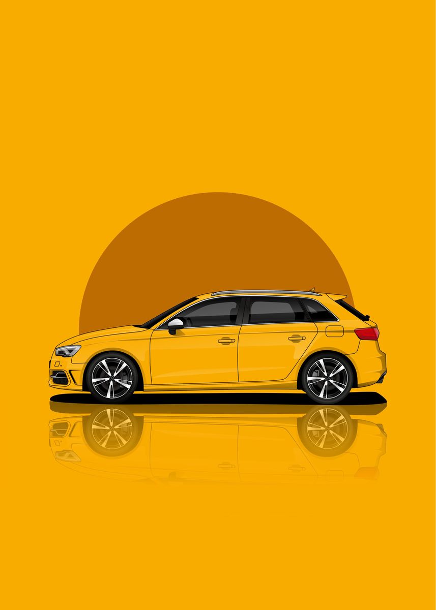 'Art Car Audi RS3' Poster, picture, metal print, paint by Dodi Firdaus ...