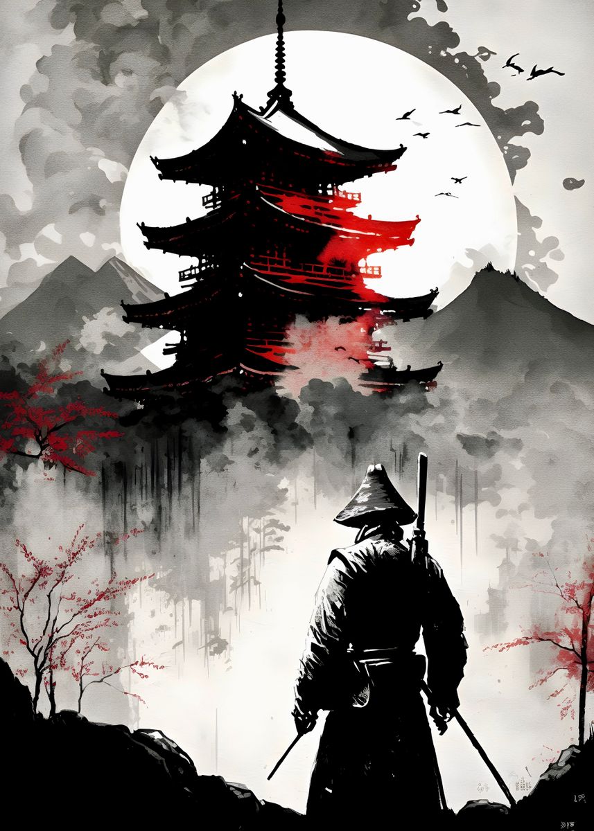 'Samurai japanese' Poster, picture, metal print, paint by Elz art ...
