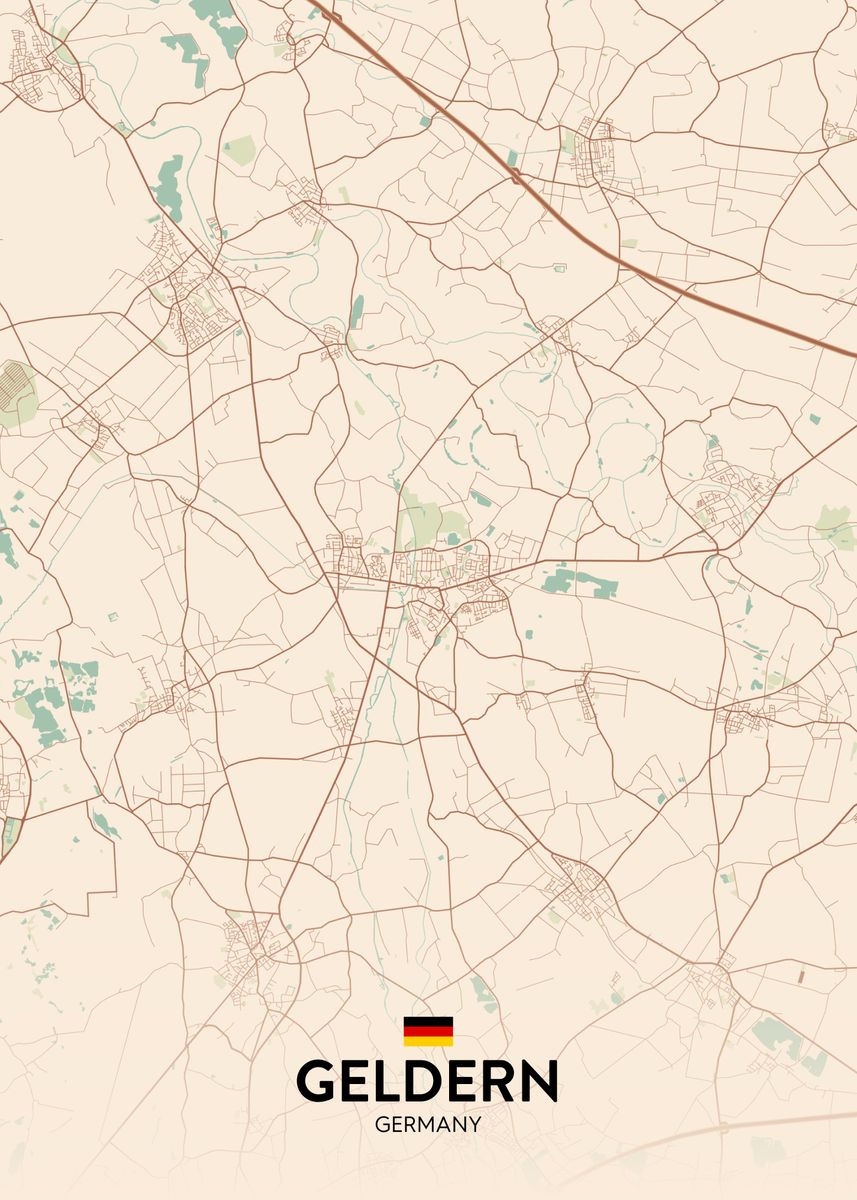 'Geldern DE' Poster, picture, metal print, paint by IMR Designs | Displate